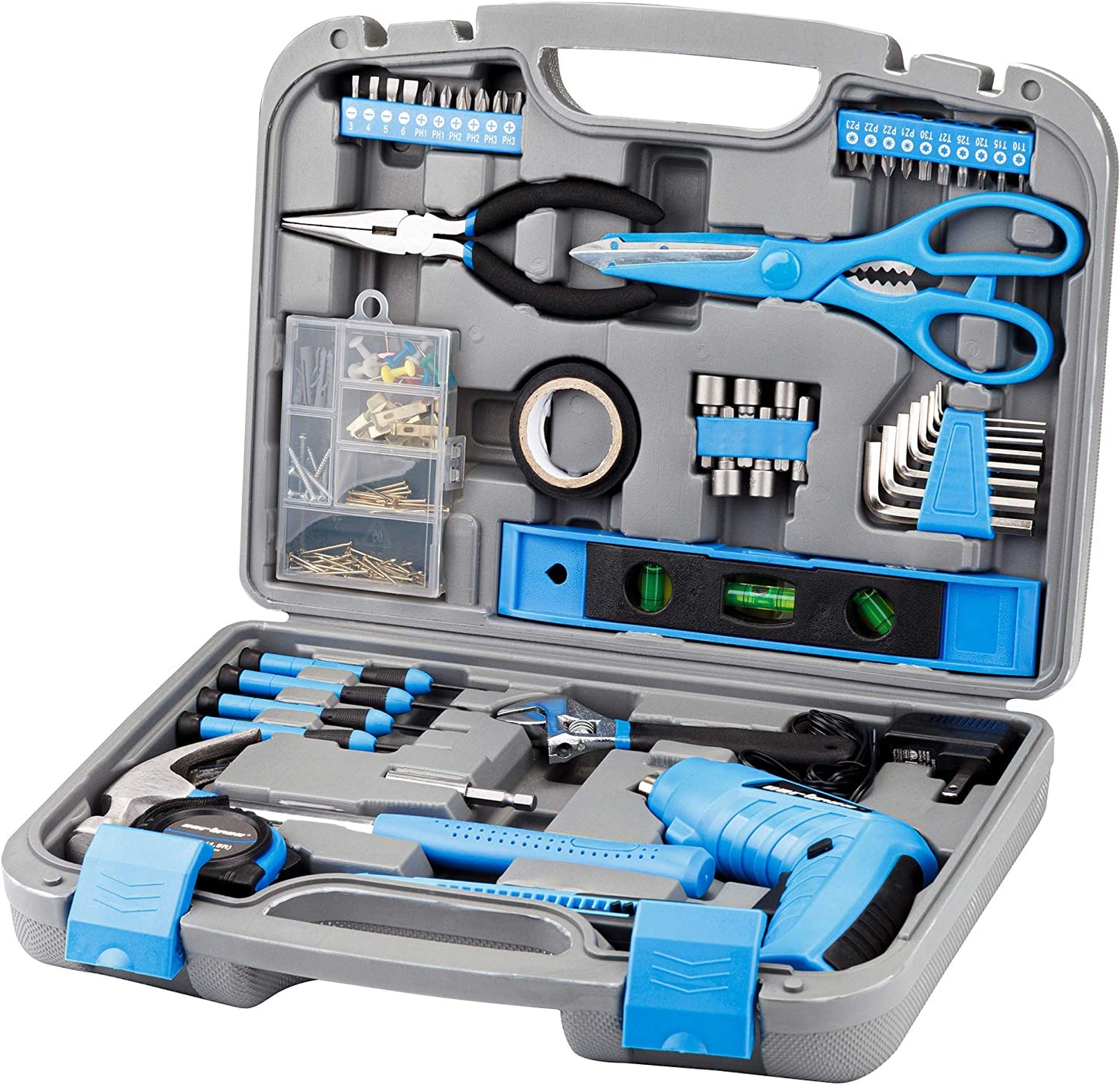 Cartman 149 Piece Tool Set General Household Hand Tool Kit with Cordle