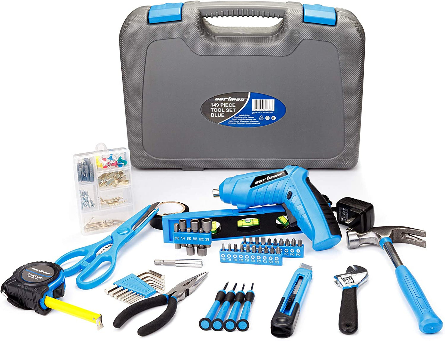Cartman 149 Piece Tool Set General Household Hand Tool Kit with Cordle